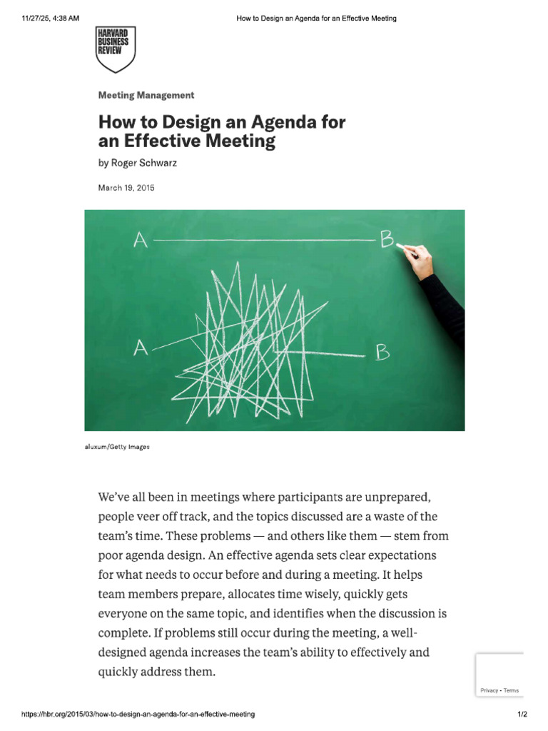 20. How to Design an Agenda for an Effective Meeting | PDF