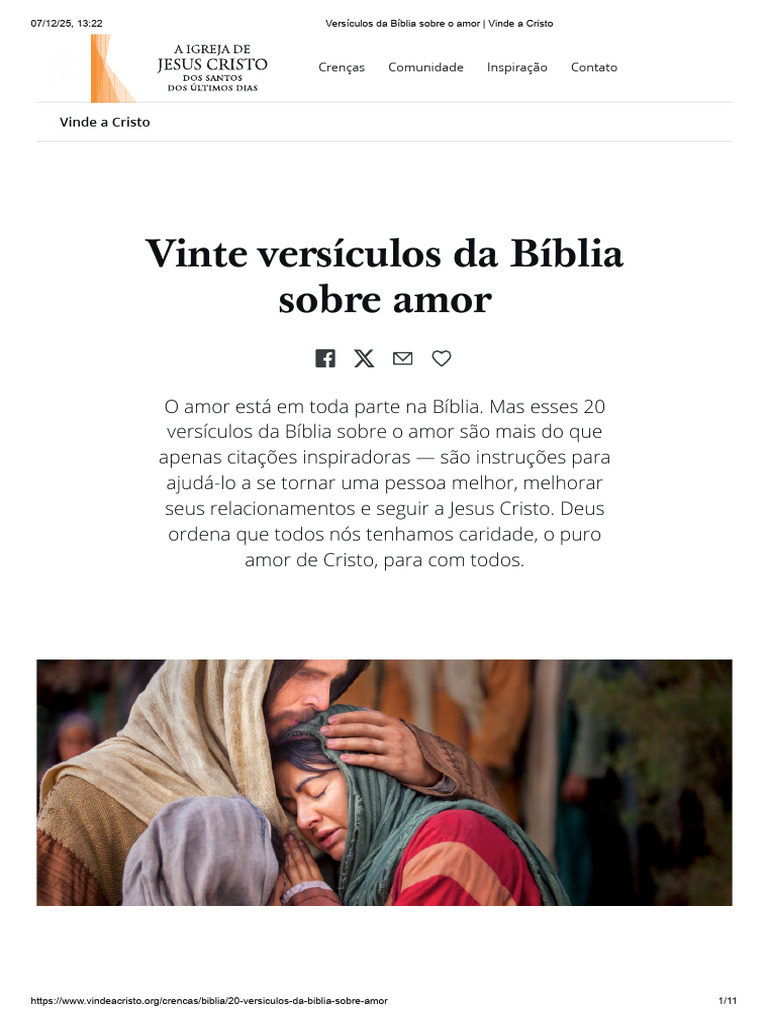 Versículos da Bíblia sobre o amor _ Vinde a Cristo | PDF | Amor | Bíblia