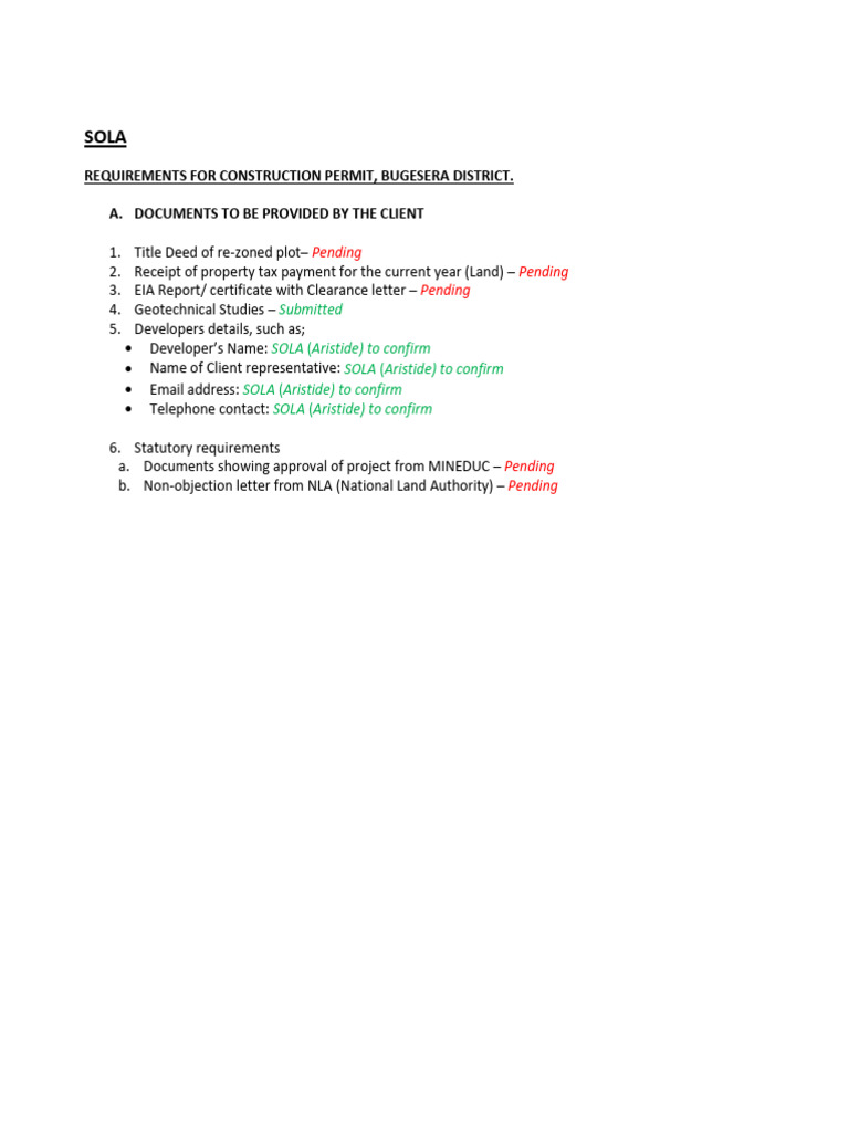 Requirements for Submission for Construction Permit-09072024 | PDF