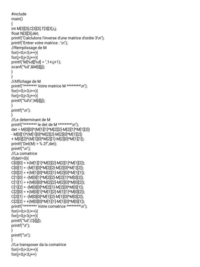 Inverse of a 3x3 Matrix Calculator | PDF