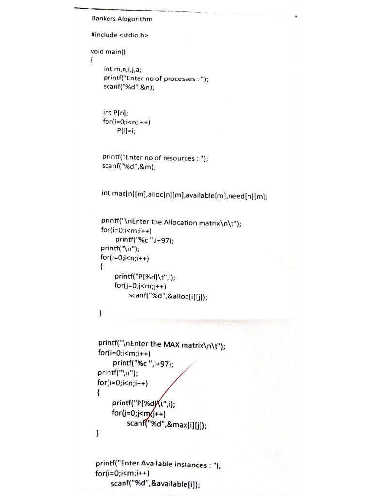 Bankers Algorithm | PDF