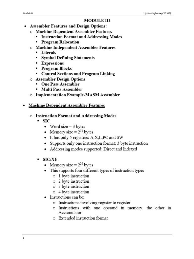 SS Module 3 | PDF | Assembly Language | Computer Program