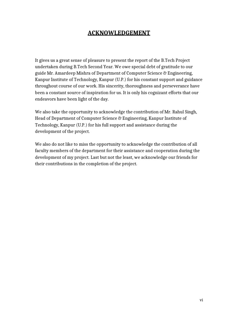 Acknowledgement Page | PDF