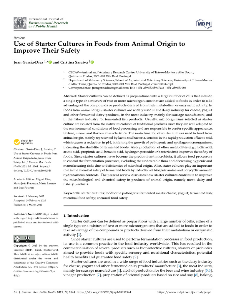 Starter Cultures Enhance Food Safety | PDF | Antimicrobial | Fermentation