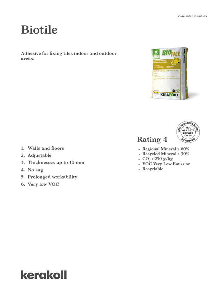 Biotile_IN_2024 (1) | PDF | Adhesive | Tile