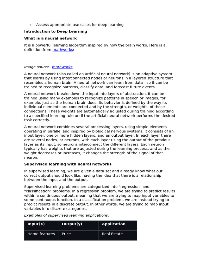 Deep Learning Use Cases and Basics | PDF | Logistic Regression | Deep ...