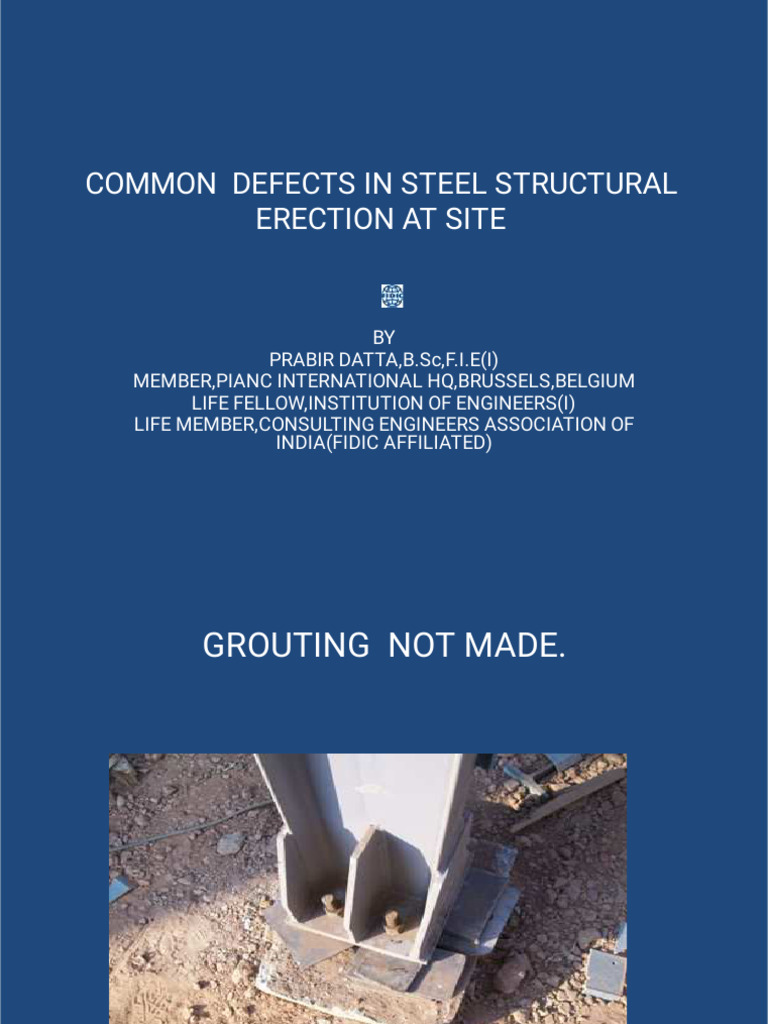 Common Defects in Steel Structural Erect | PDF | Welding | Construction