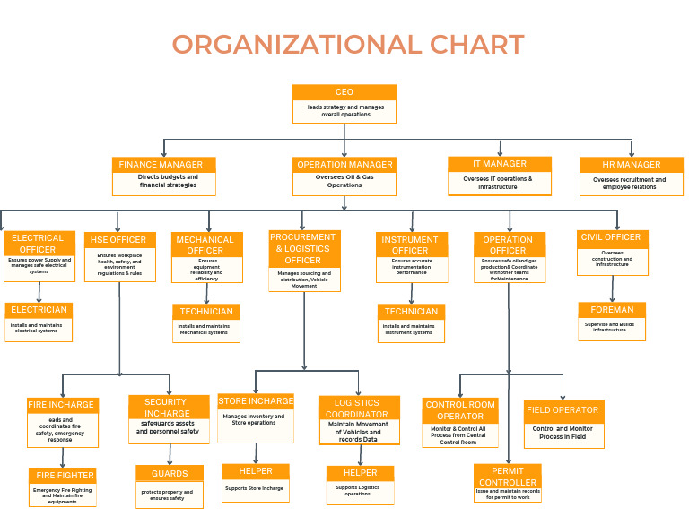 Oil & Gas Organizational Chart Overview | PDF | Logistics