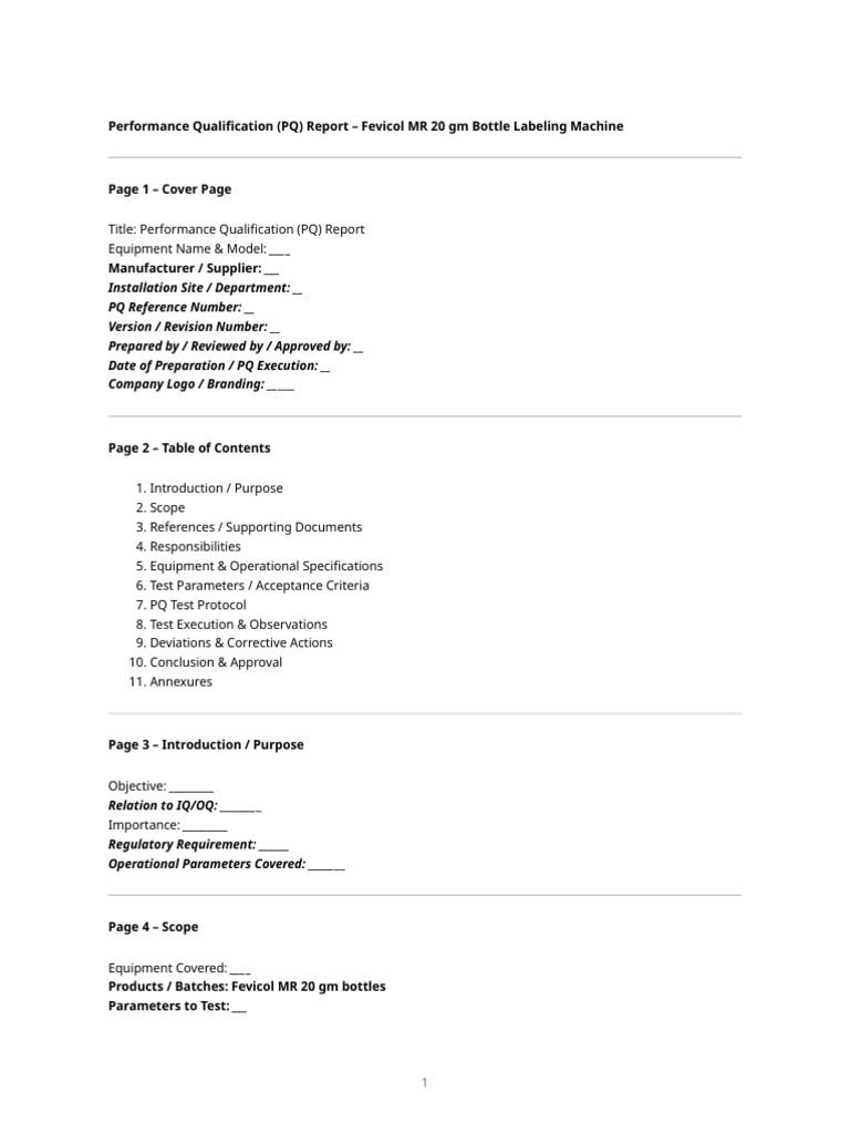 Pq Template Fevicol Labeling | PDF | Verification And Validation