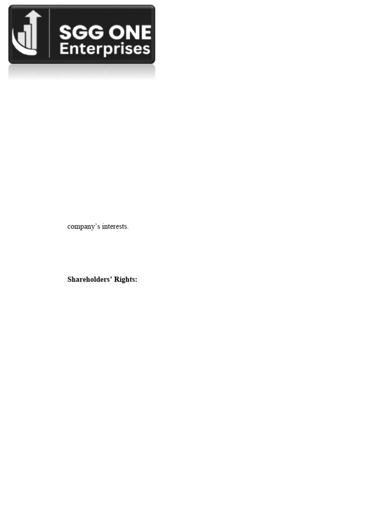 Articles of Association of Sgg One Enterprises | PDF