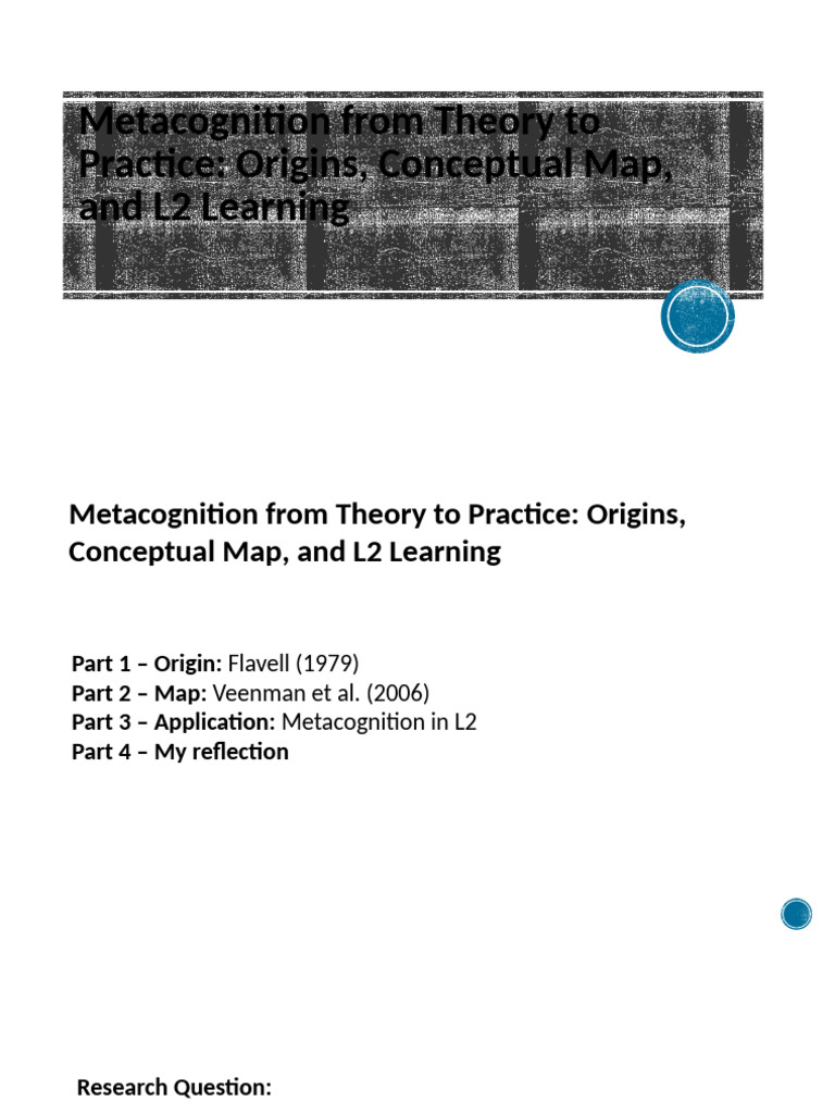 Metacognition From Theory To Practice | PDF | Metacognition | Learning
