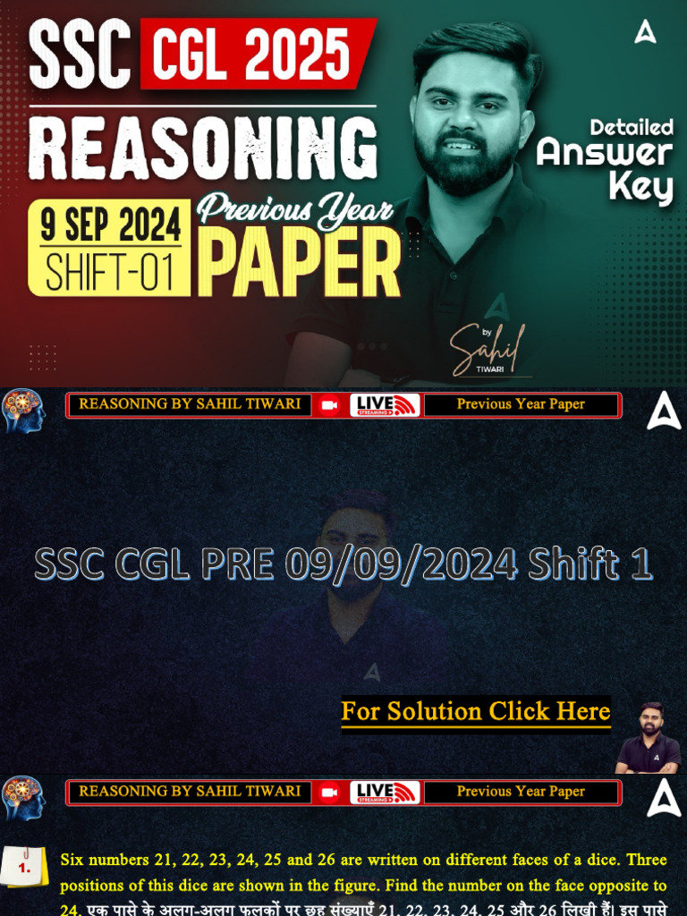 SSC CGL Pre 2024 Set 1 | PDF