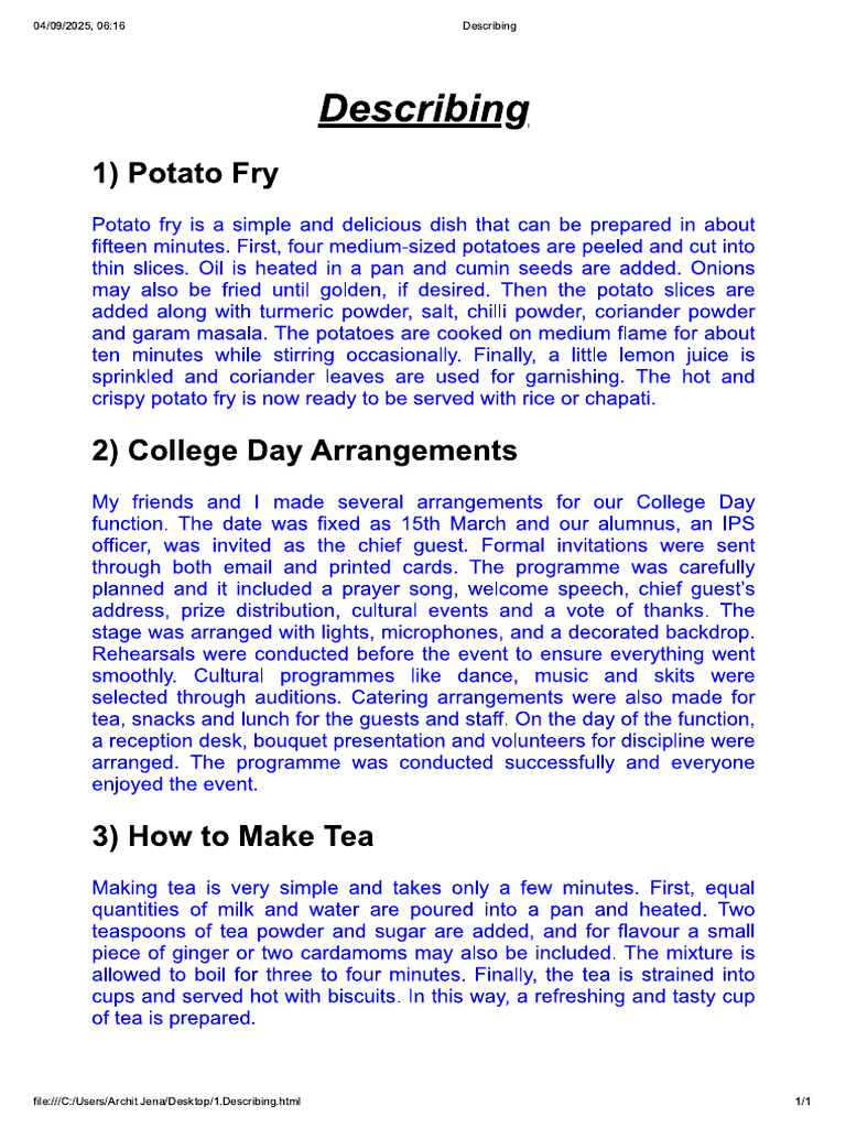 English Practical Answer | PDF