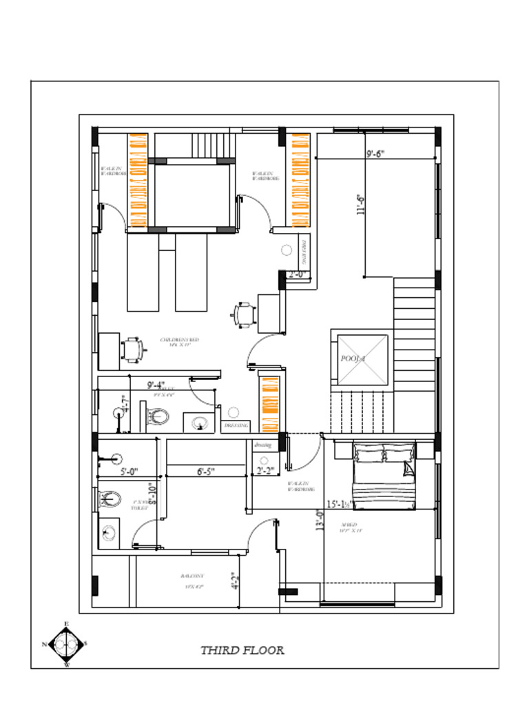 Third Floor Bedroom Layout Plan | PDF