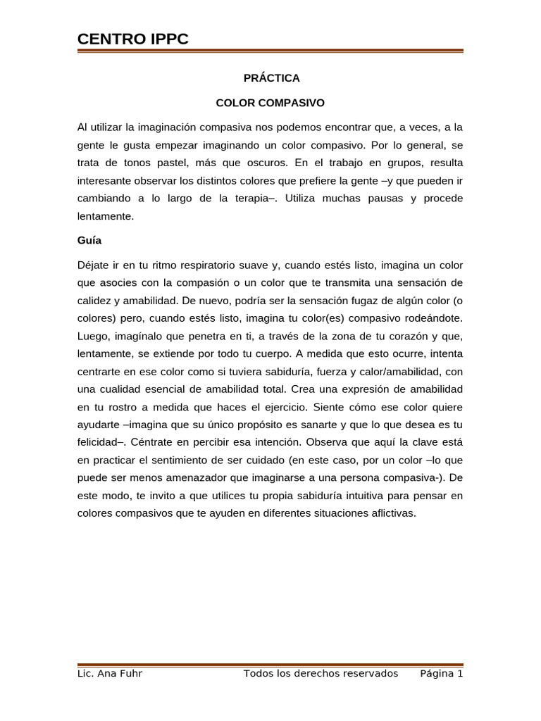 Guía de Práctica Color Compasivo | PDF