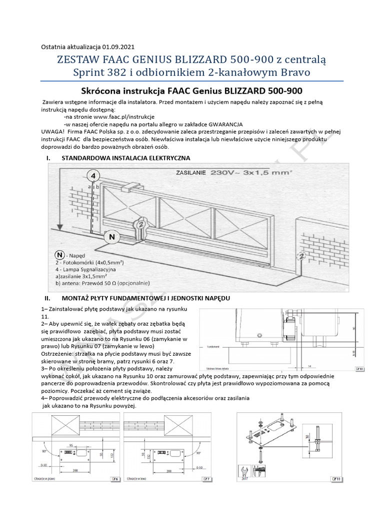 Skrocona Instrukcja Blizzard 500 900 1 | PDF
