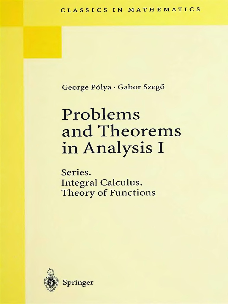 (George Polya, Gabor Szegö, D. Aeppli, C.E. Billi (BookFi) | PDF