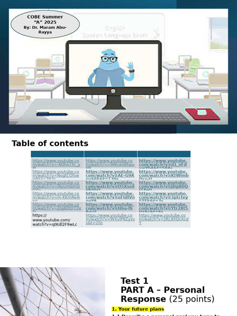 COBE Summer A 2025 Test Overview | PDF