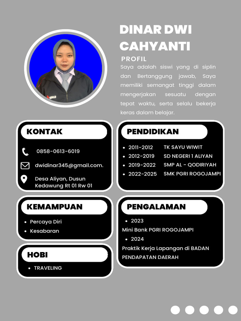 Hitam Putih Profesional Konsep Resume Dokumen A4 PDF | PDF