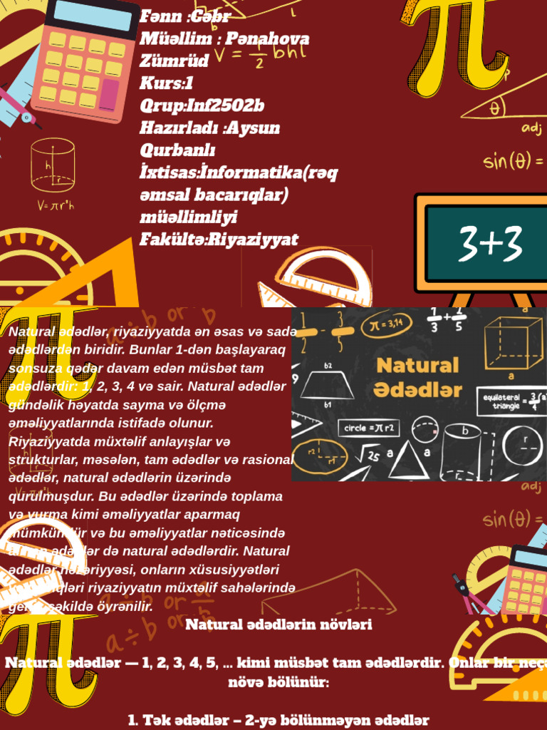 Red Yellow Playful Mathematics Science Group Project Presentation ...