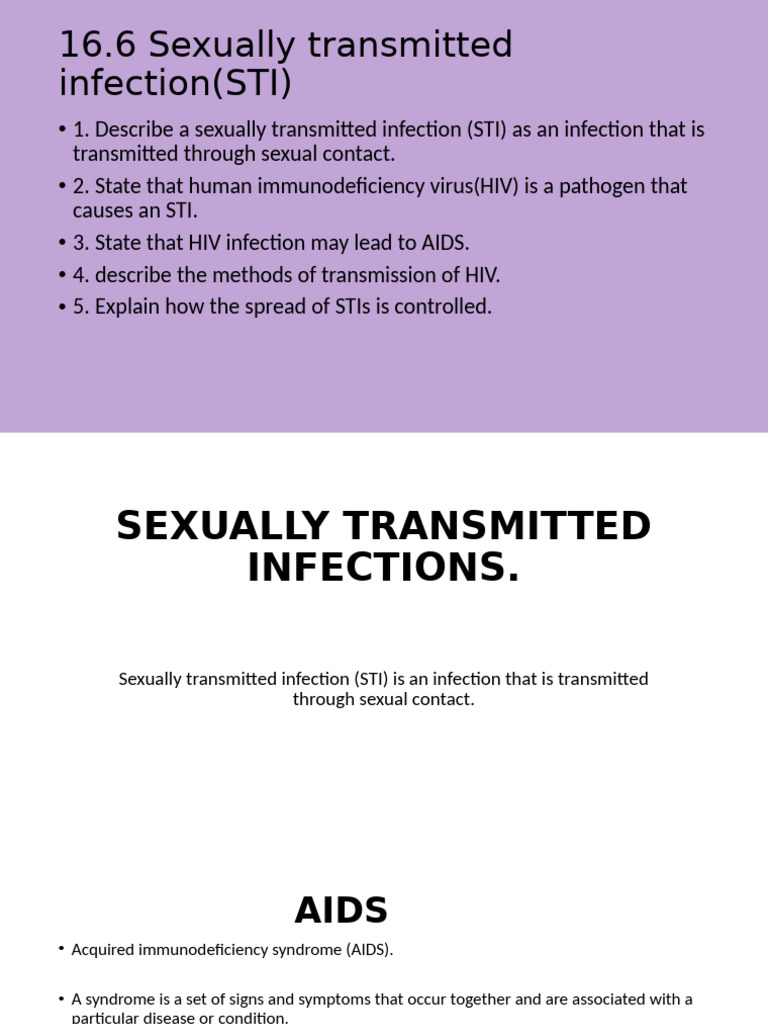 Understanding STIs and HIV Transmission | PDF | Sexually Transmitted ...