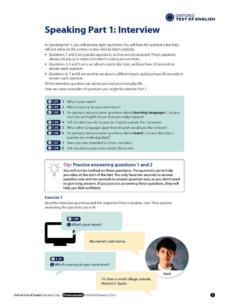 Ote Speaking Tips h | PDF