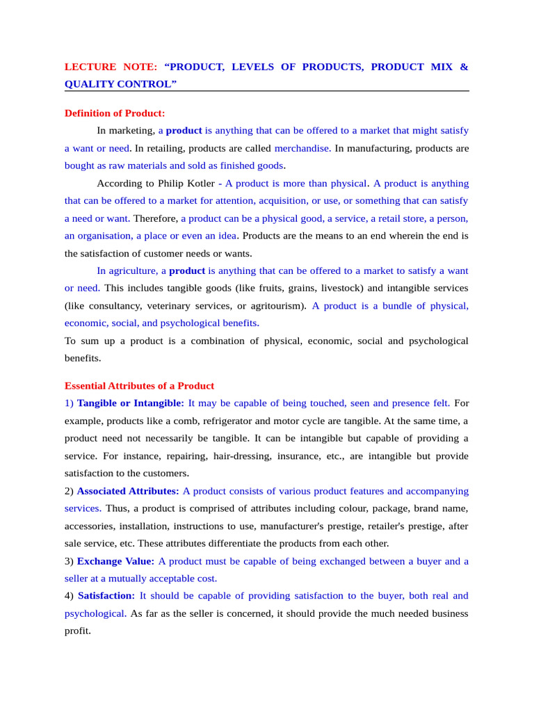 Understanding Product Levels and Types | PDF | Goods | Product (Business)