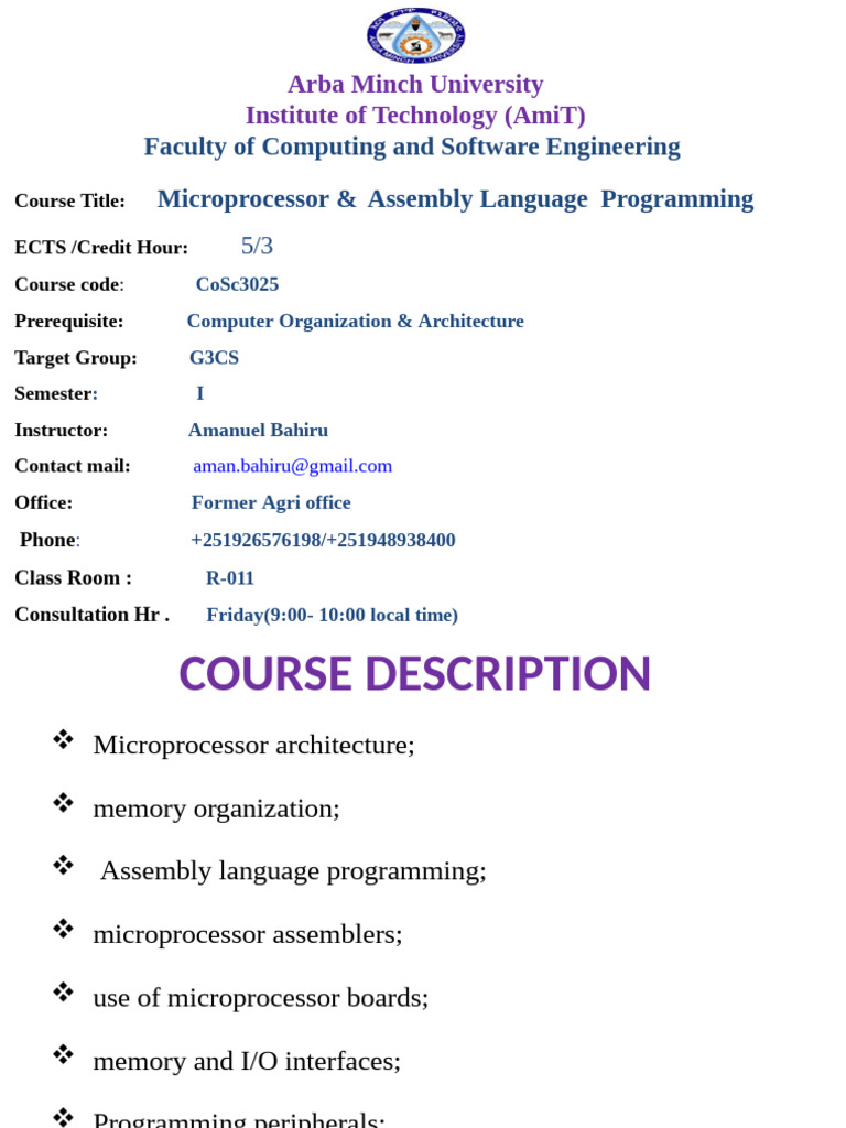 Microprocessor and Assembly Language Programming | PDF | Microprocessor ...