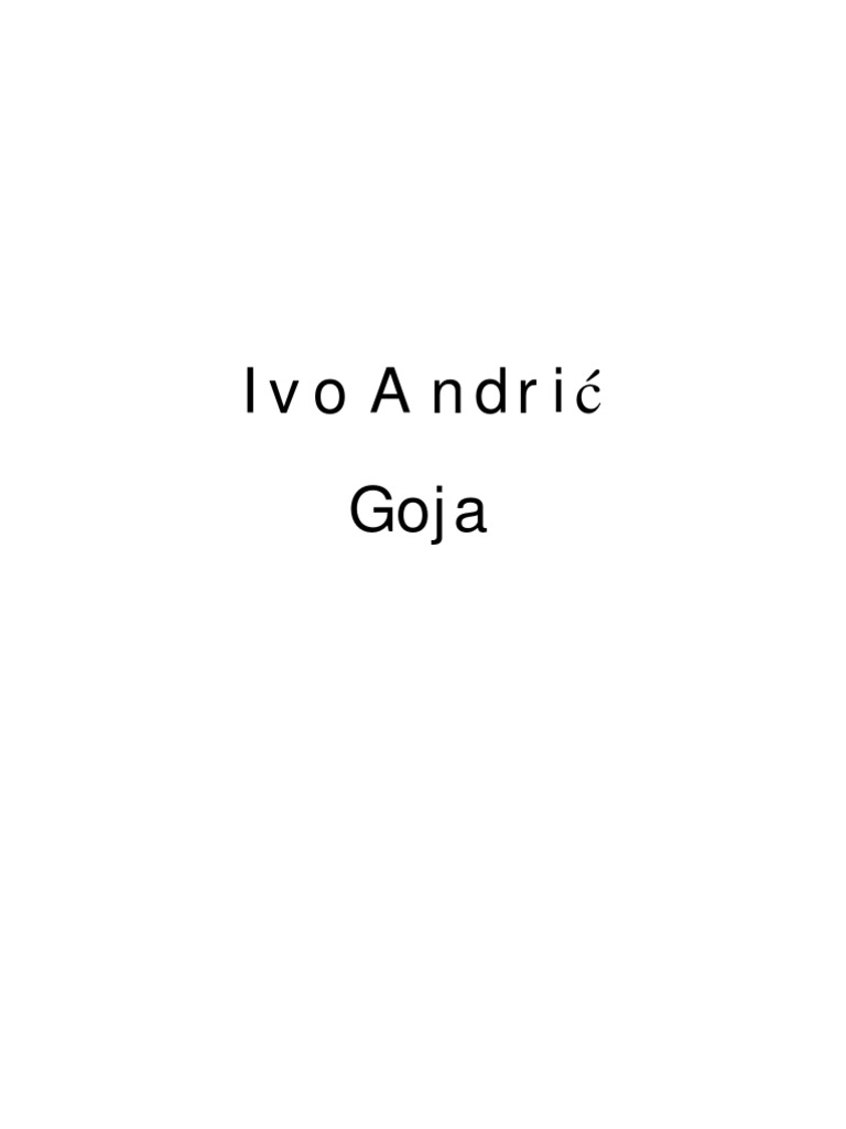 Ivo Andric - Goja | PDF