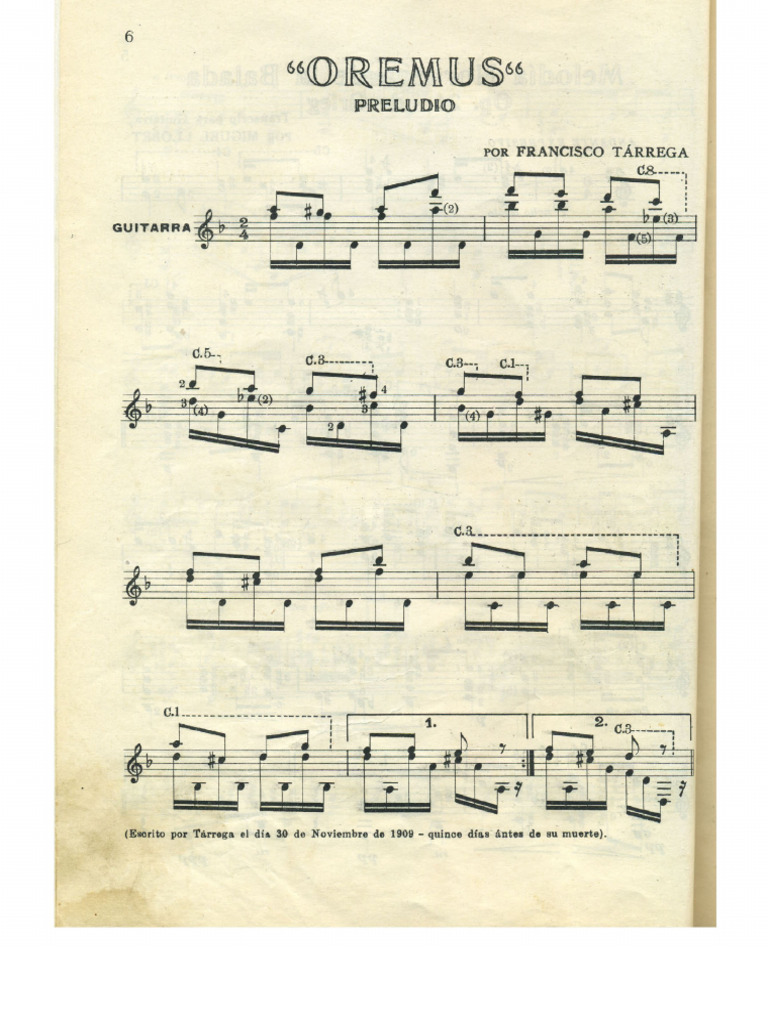 Tarrega Oremus Endecha | PDF