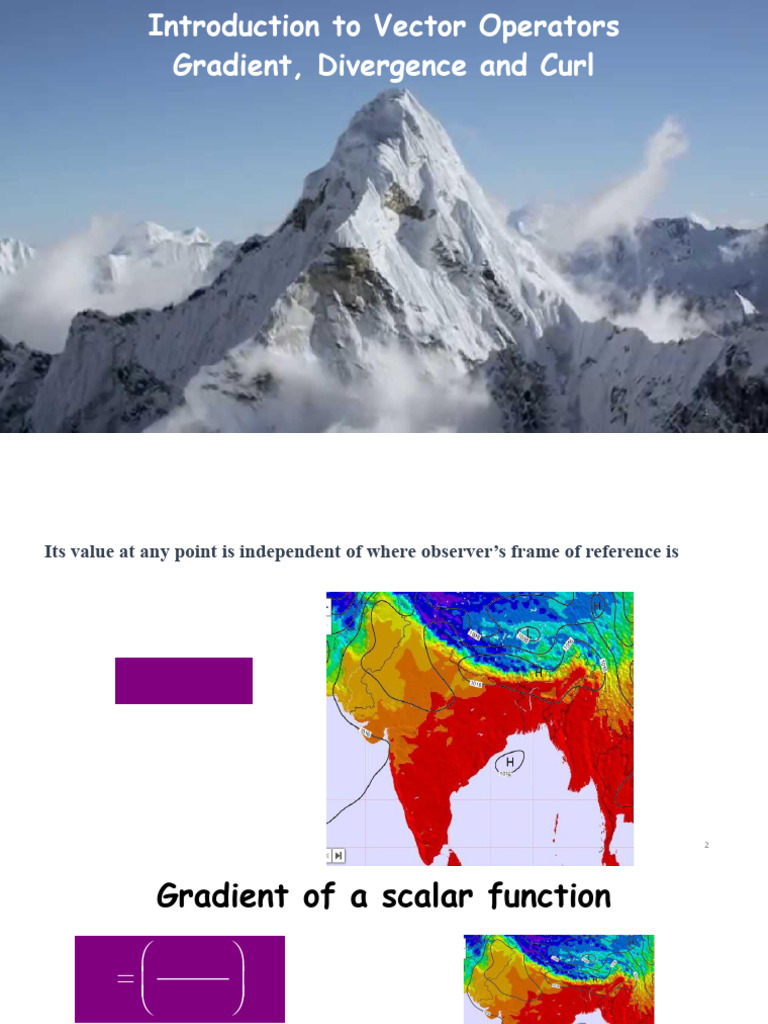 Understanding Vector Operators: Gradient, Divergence, Curl | PDF ...