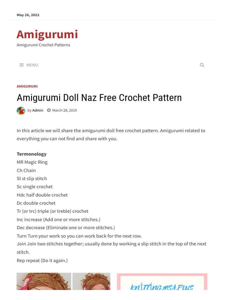 Amigurumi Doll Naz Free Crochet Pattern - Amigurumi | PDF | Amigurumi ...