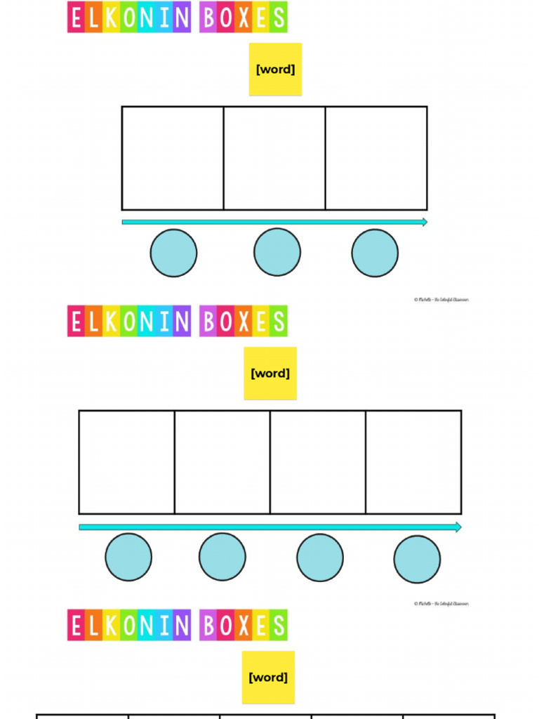 Elkonin Boxes On Jamboard (3, 4, 5 + 6 Box Options) - FREEBIE | PDF