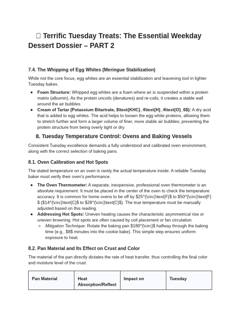 Tuesday Desserts Part 2 | PDF | Breads | Baking
