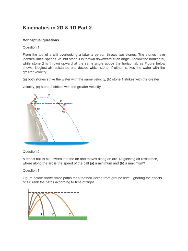 Kinematics in 2D | PDF