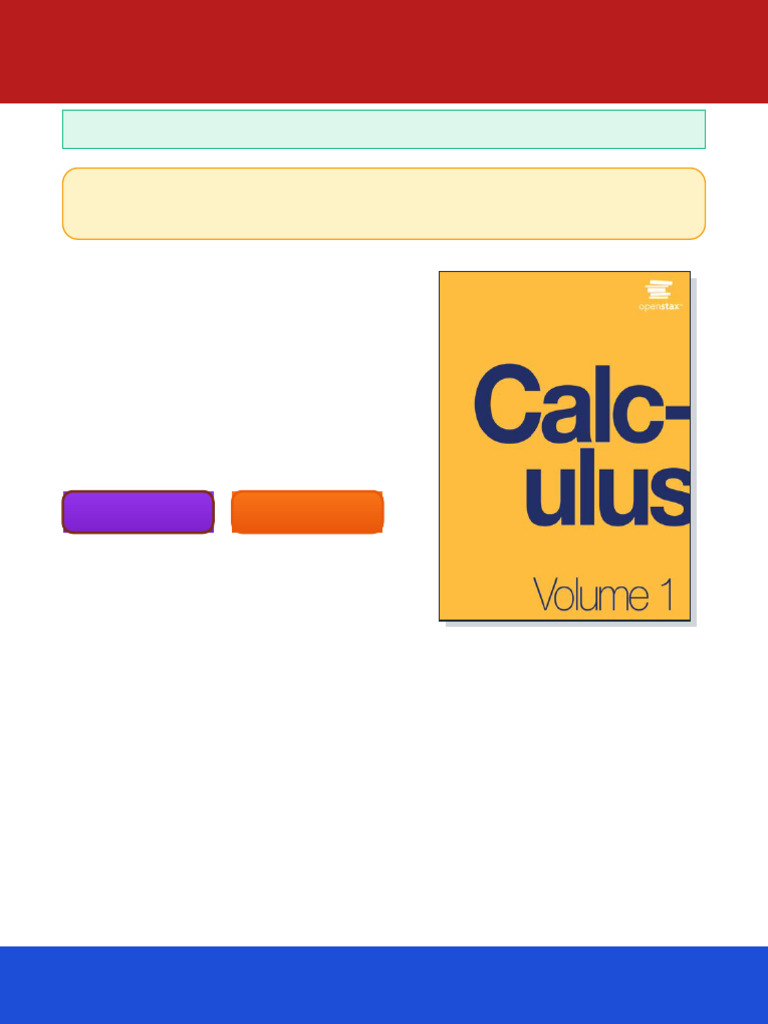 Calculus Volume 1 Gilbert Strang ebook reading bundle | PDF