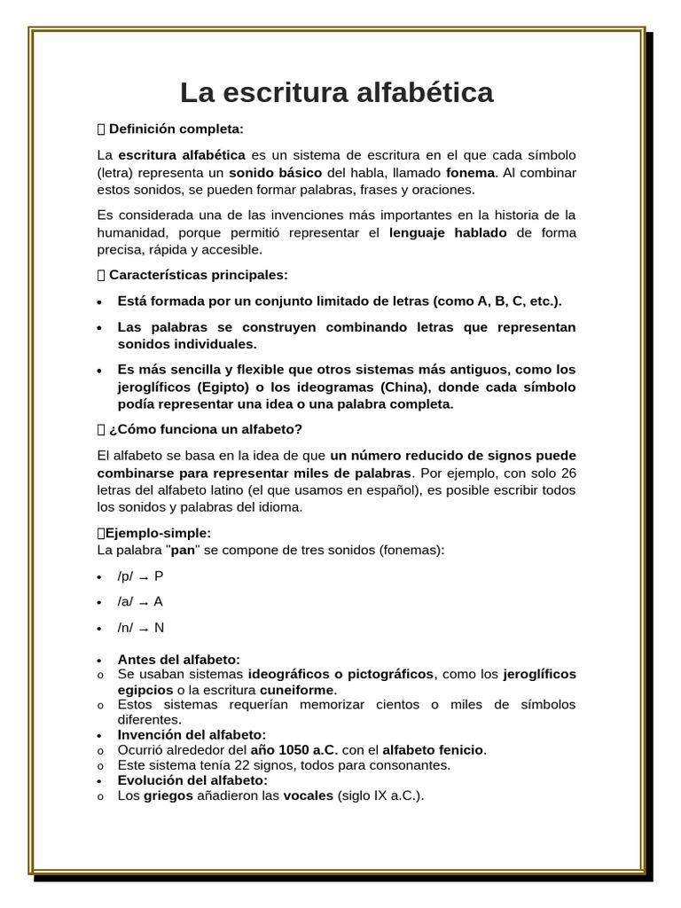 Evolución de la escritura alfabética | PDF | Alfabeto | Escritura