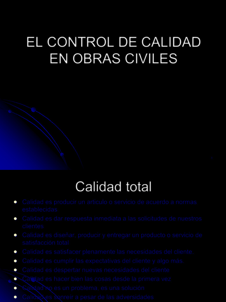 Control de Calidad en Obras Civiles | PDF | Calidad (comercial) | Láser