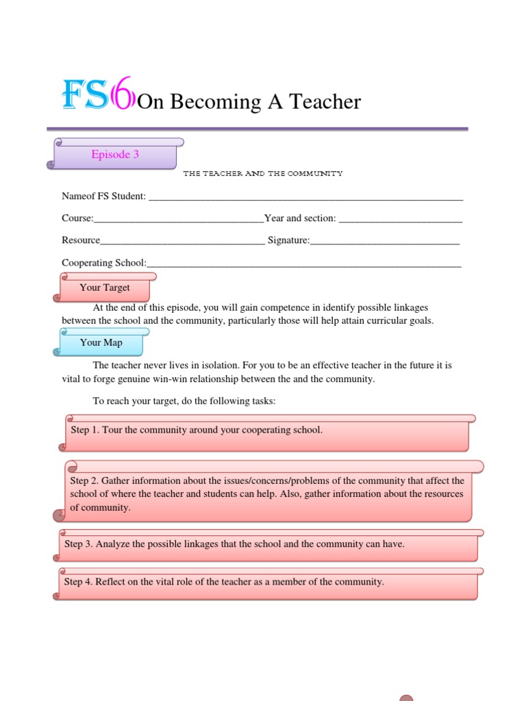 fs6 On Becoming A Techer | PDF | Teachers | Cognition