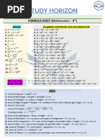 O Level Maths Formula Sheet 2025 | PDF