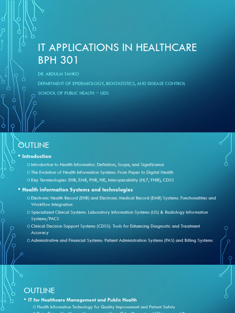 It Applications in Healthcare_intro | PDF | Electronic Health Record ...