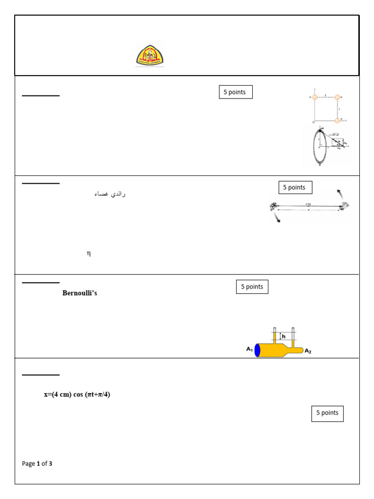 Physics 1 Summer Course 2022 Exam | PDF | Mass | Mechanics