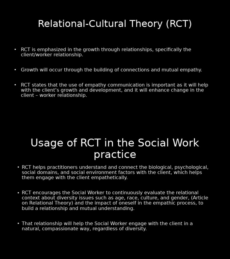 Relational-Cultural Theory (RCT) | PDF