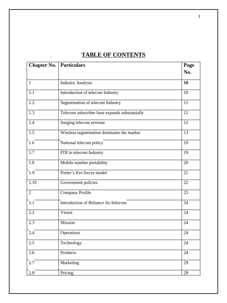 Reliance Jio Internship Report Analysis | PDF | Mobile App | Service ...