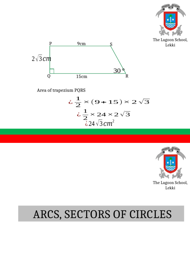 Arcs, Sectors of Circles | PDF | Circle | Area