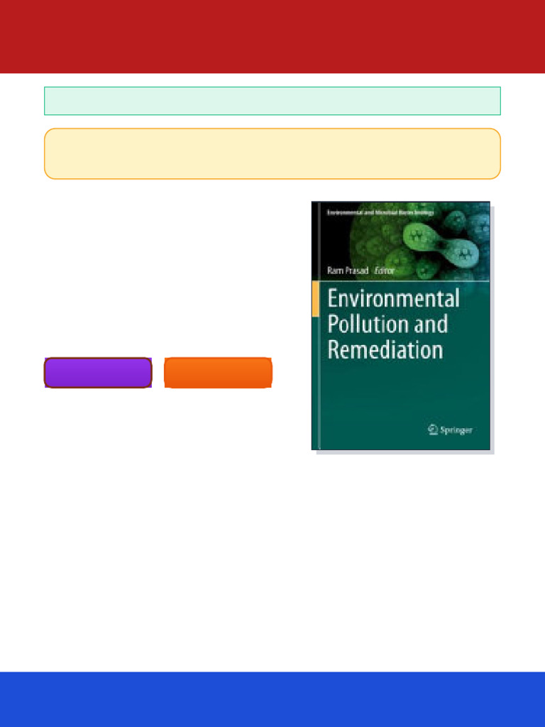 Environmental Pollution and Remediation Environmental and Microbial ...