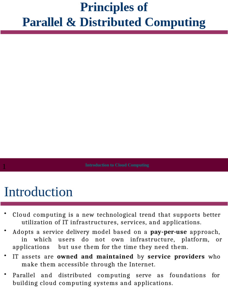 Cloud Computing: Parallel & Distributed Principles | PDF | Parallel ...