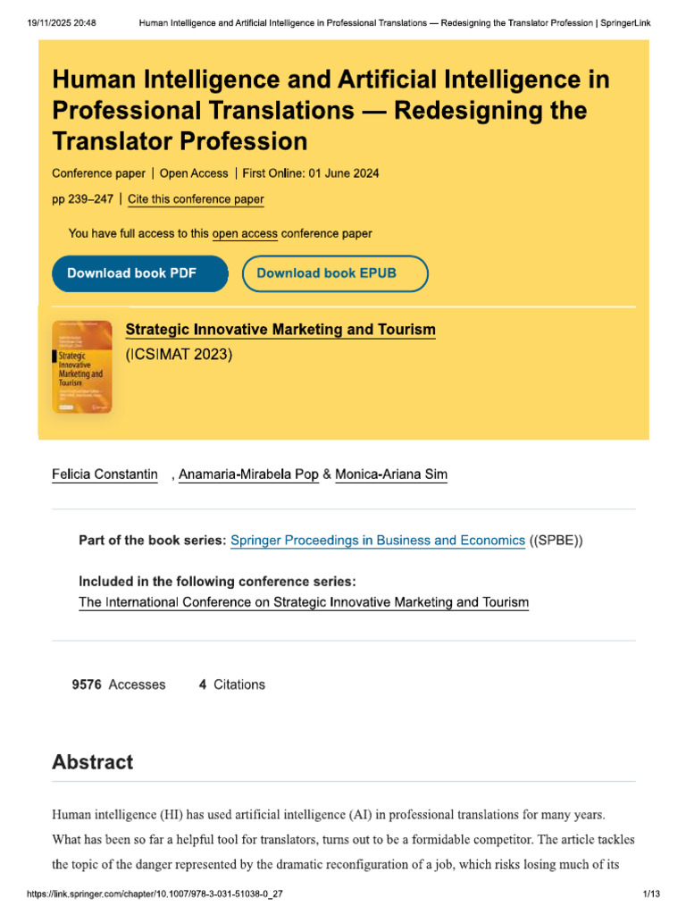 Human Intelligence - & - AI - Professional - Translations - Redesigning ...