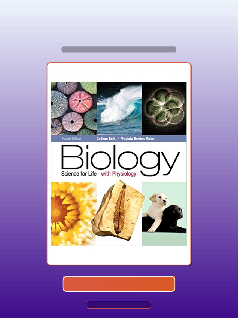 Biology Science for Life With Physiology 4th Edition by Colleen M Belk ...
