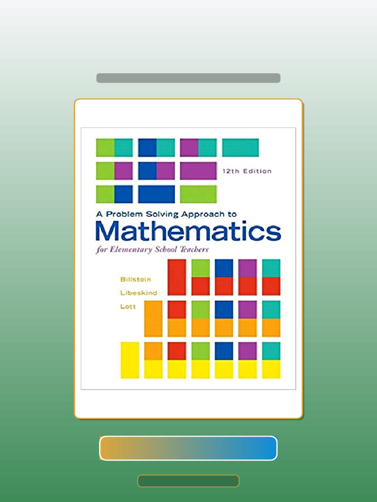 A Problem Solving Approach To Mathematics For Elementary School ...
